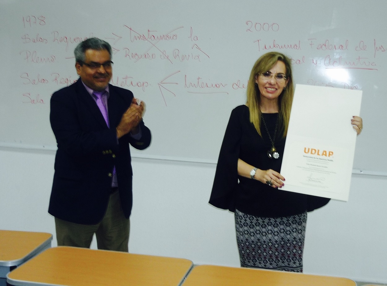 MAGISTRADA ERIKA ELIZABETH RAMM GONZÁLEZ, IMPARTE EN LA UDLAP PRÁCTICAS ...